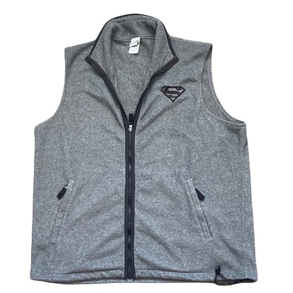 Jackets & Coats | Warner Bros Superman Mens Fleece Vest Size Xl Grey ...